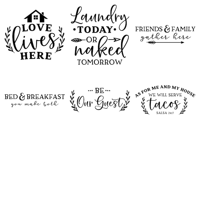 Rustic Sign SVG Bundle/ Cricut/ SVG/ Bundle/ Home/ Kitchen/ | Etsy