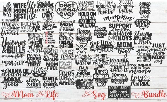 Mom Life SVG Bundle/ Instant Download/ Cut File/ Cricut/ SVG/ - Etsy