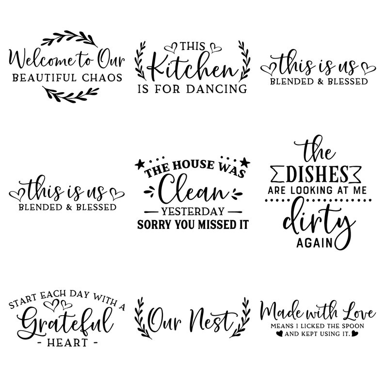 Rustic Sign SVG Bundle/ Cricut/ SVG/ Bundle/ Home/ Kitchen/ | Etsy
