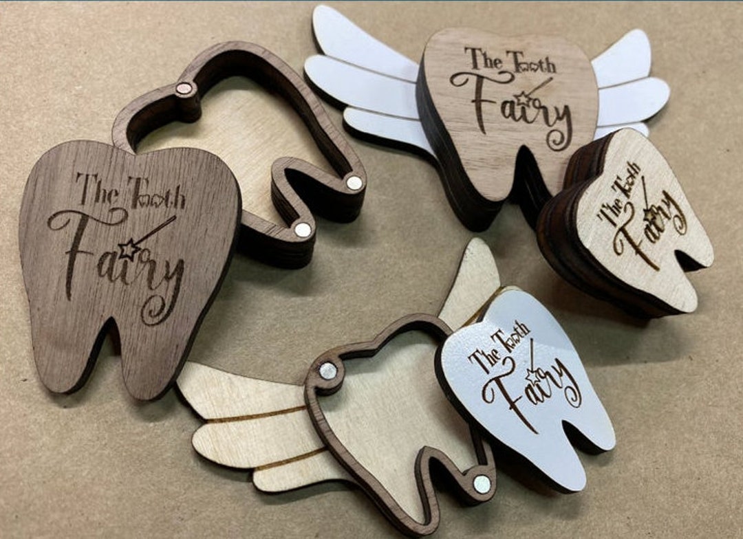 Tooth Fairy Tooth Container/ Personalized/ Wings/ Tooth - Etsy