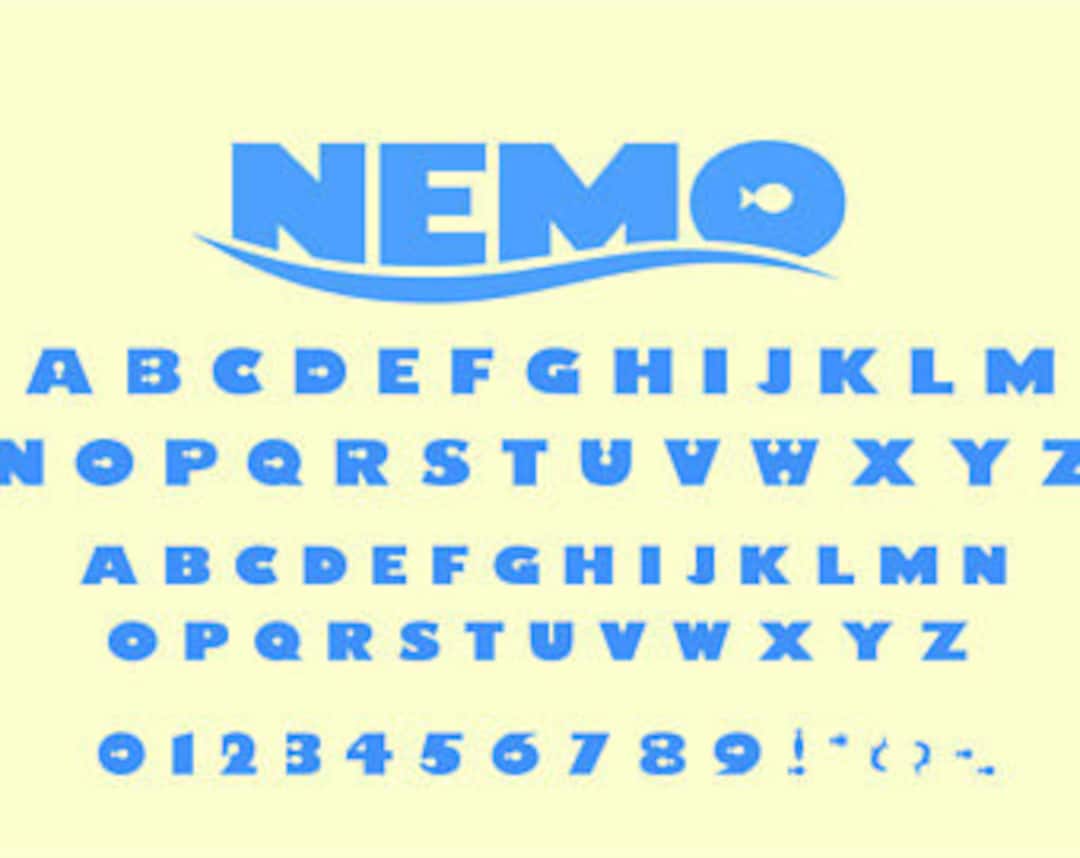 Finding Nemo Letter Font SVG/ Cut File/ Cricut/ Instant Download ...