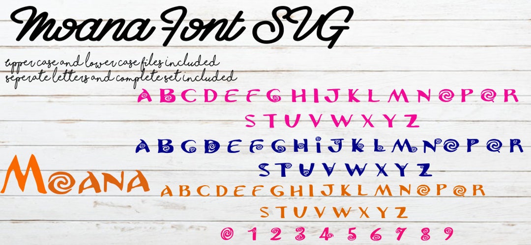 Moana Letters Font SVG / Cut File/ Instant Download/ Cricut/ Individual ...