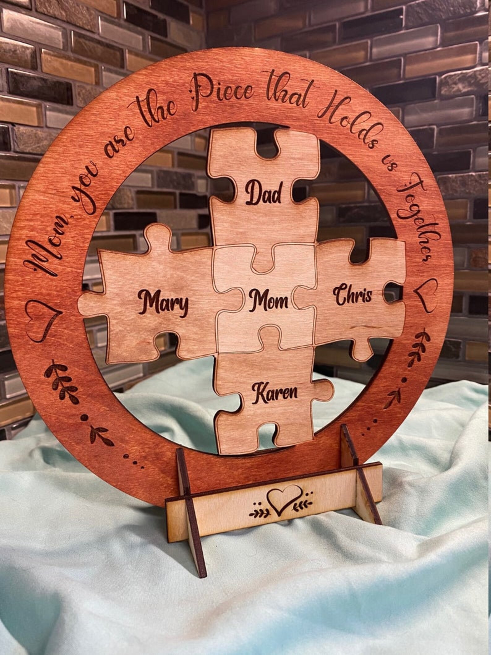 Father's Day Puzzle Sign Personalized Dad Hold Family - Etsy