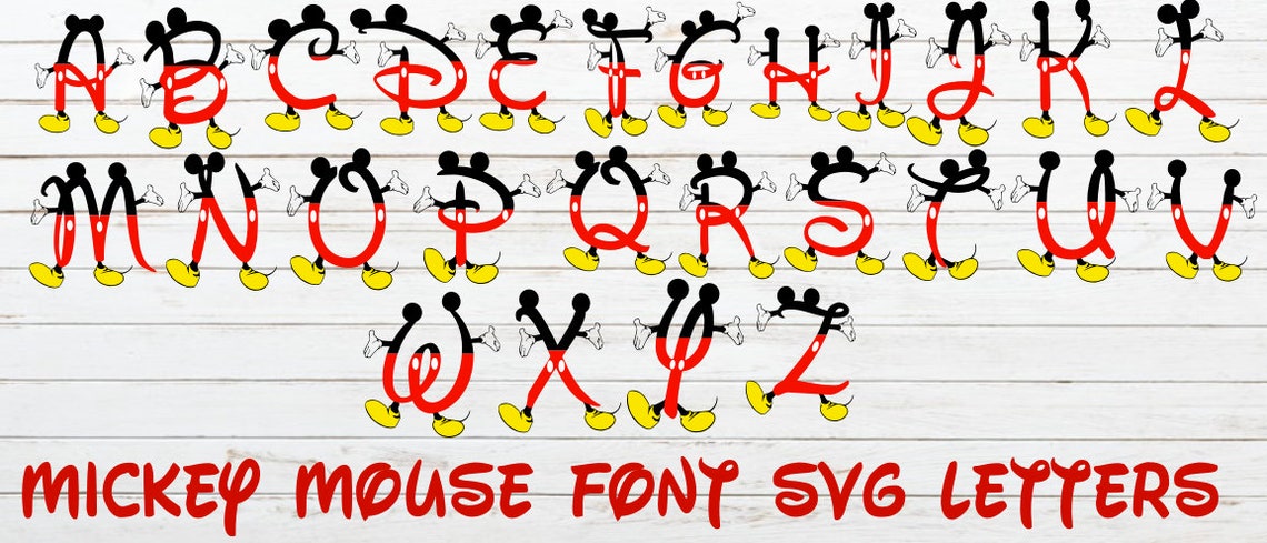 Mickey Letter Font SVG/ Cut File/ Instant Download/ Digital/ Cricut ...