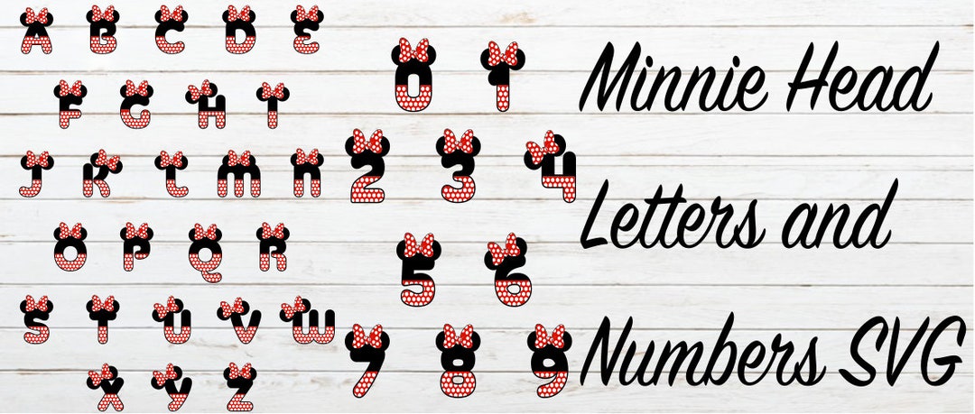 Minnie Mouse Letter Font SVG/ Cut File/ Instant Download/ Cricut ...