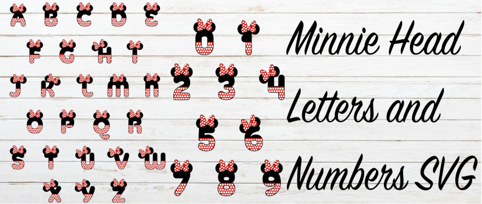 Minnie Mouse Letter Font SVG/ Cut File/ Instant Download/ | Etsy