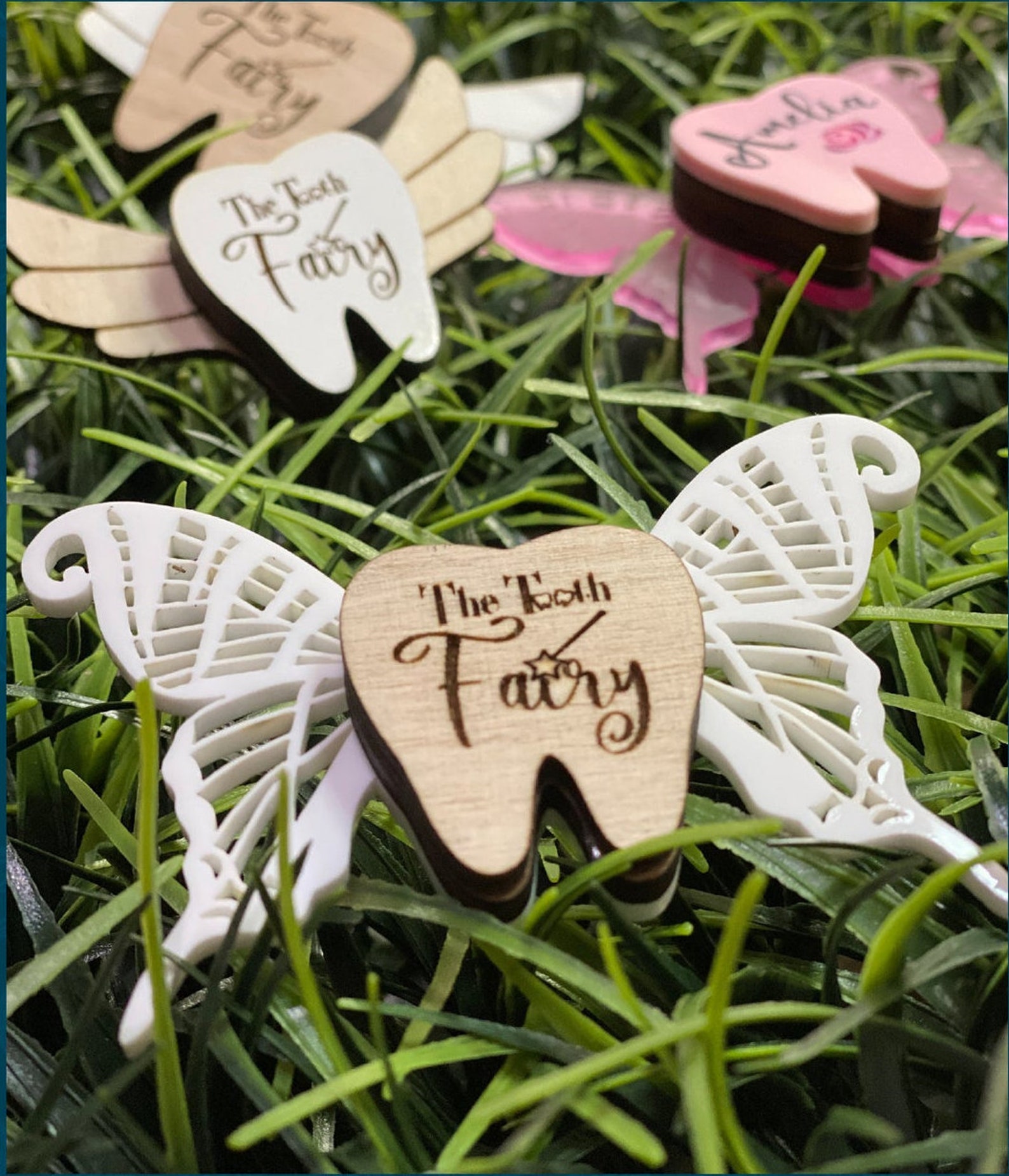 Tooth Fairy Tooth Container/ Personalized/ Wings/ Tooth - Etsy