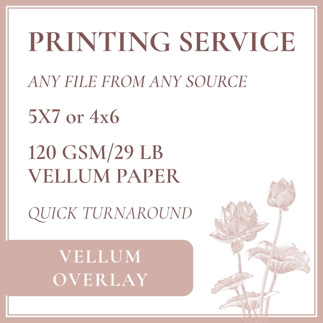 Vellum Overlay Printing, Printed Vellum Invitation Jackets, Custom ...