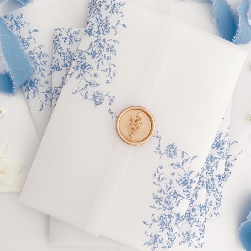 5x7 Vellum Folded Jackets - Etsy