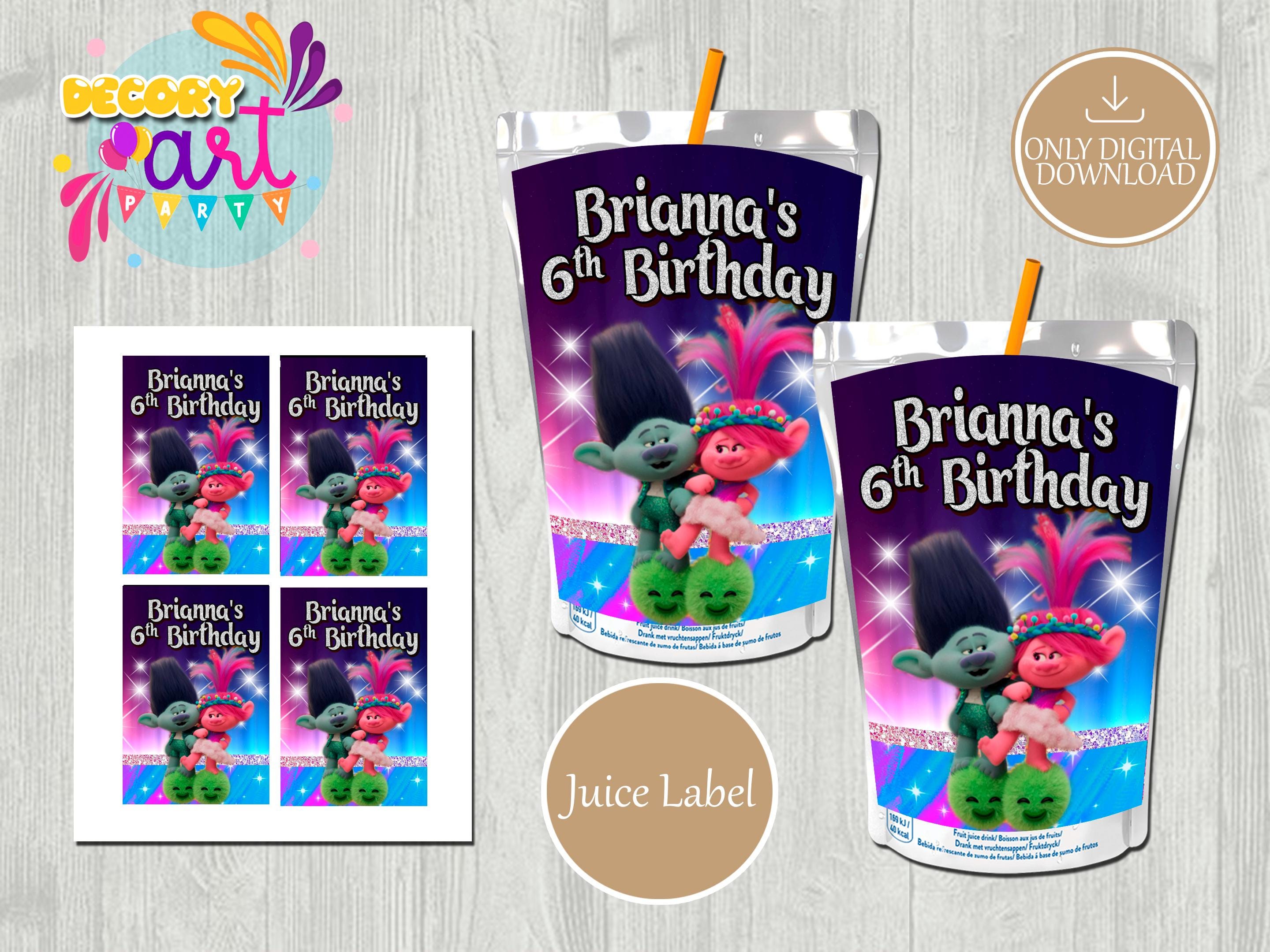 Trolls Pack - Chip Bag - Lollipop - Favor Bag- Juice Label - Printables ...