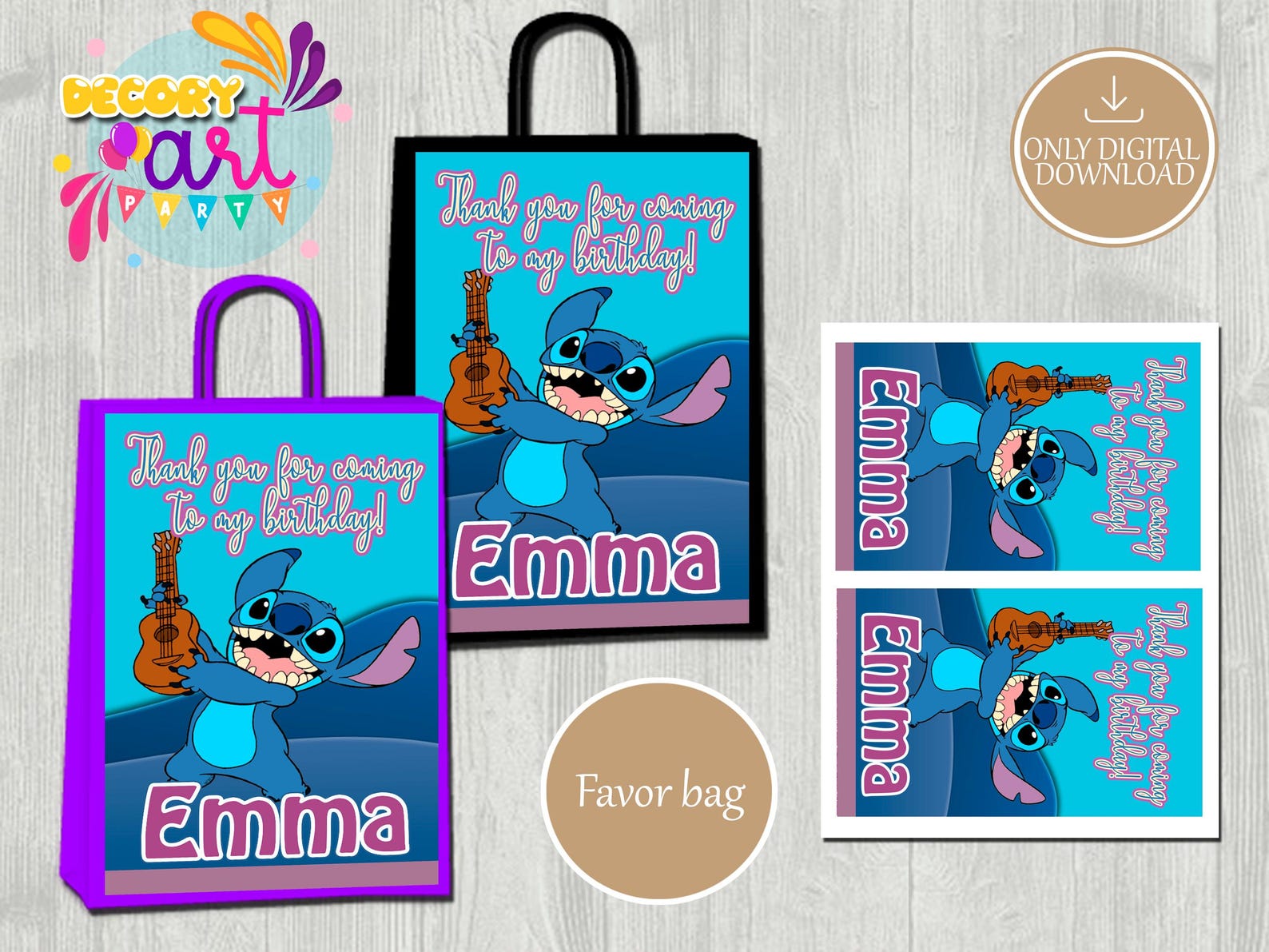 Stitch Pack - Chip Bag - Lollipop - Favor Bag- Juice Label - Printables ...