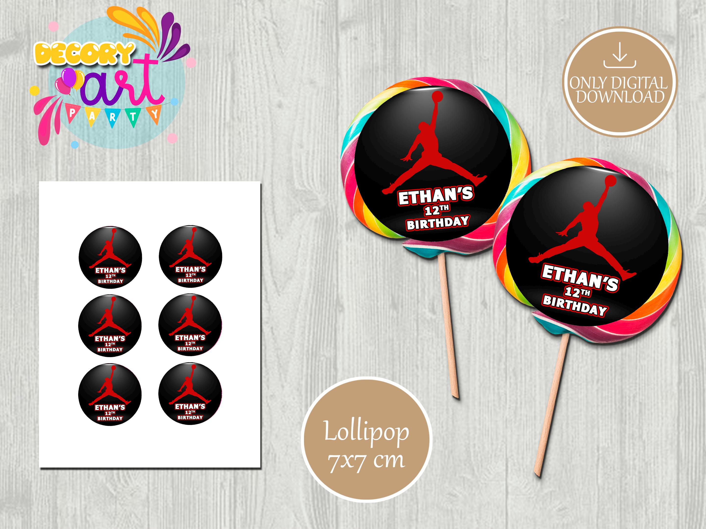 Jordan Jumpman Pack - Chip Bag - Lollipop - Favor Bag- Juice Label ...