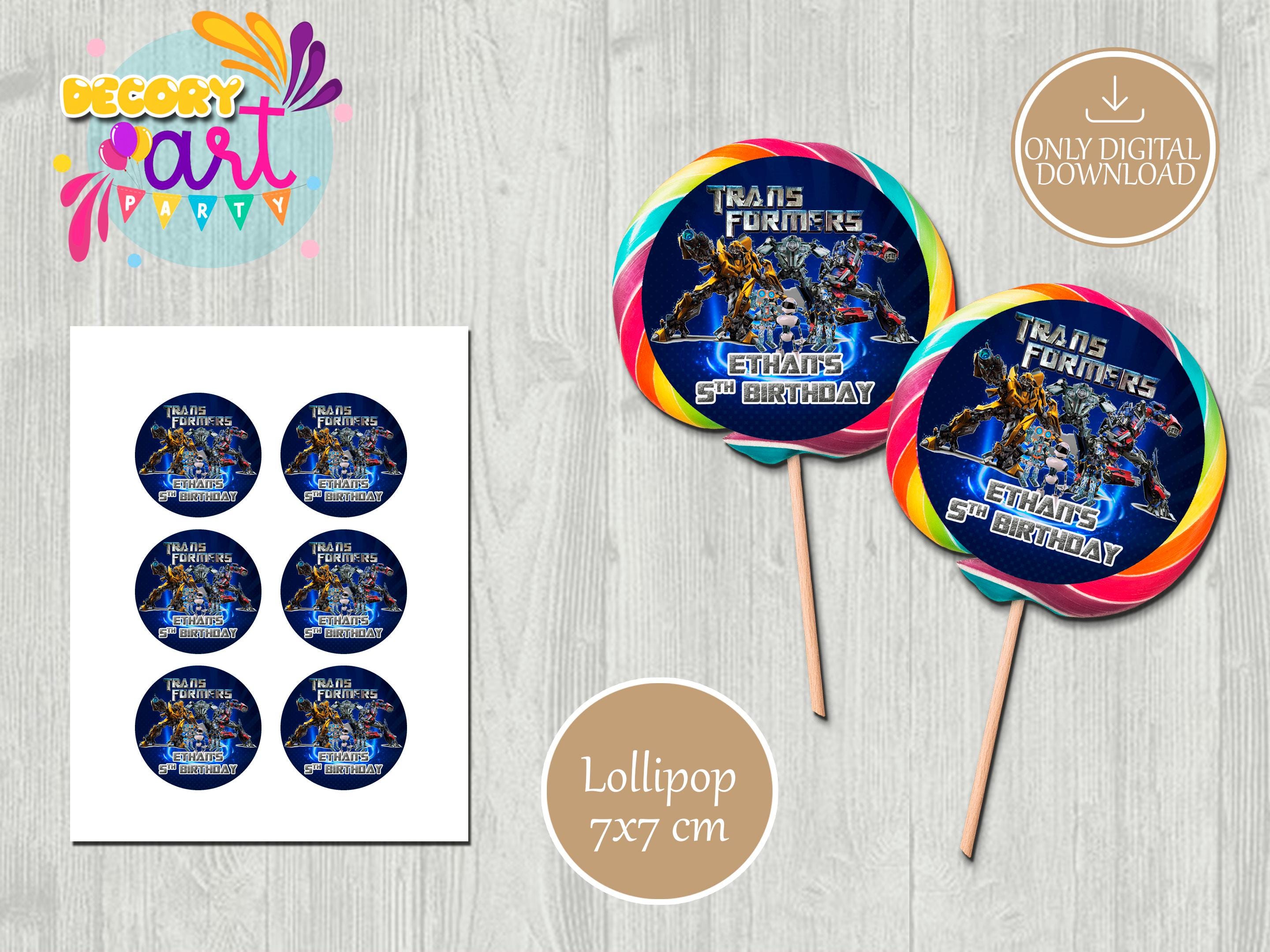 Transformers Pack - Chip Bag - Lollipop - Favor Bag- Juice Label ...