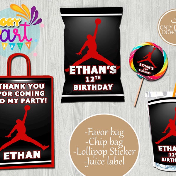 Jordan Party Decorations - Etsy