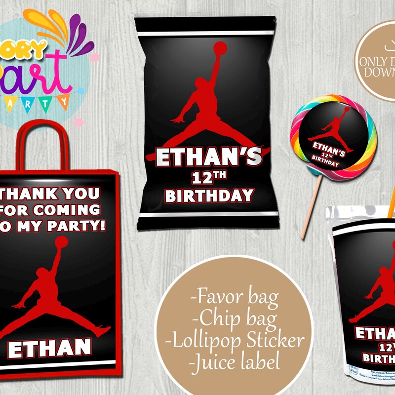 Jordan Party Favors - Etsy