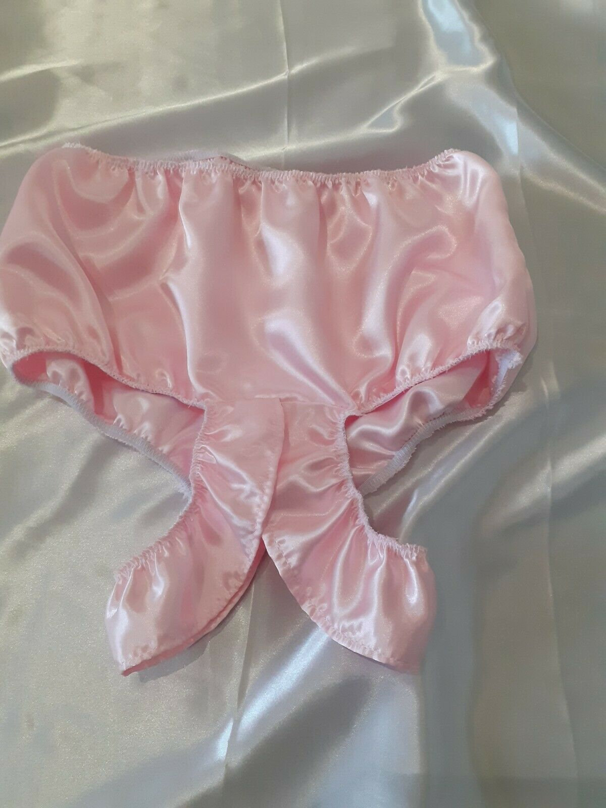 Crutchless /crotchless DOUBLE Satin Briefs8-28 Ladies CD/TV - Etsy UK