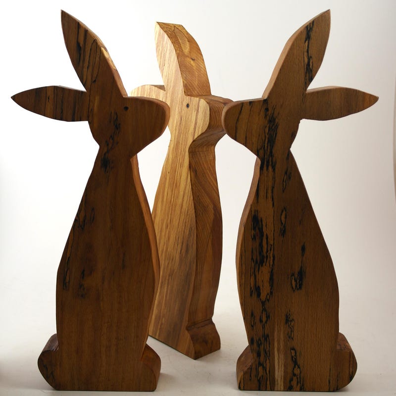 Osterhase Holz Gross