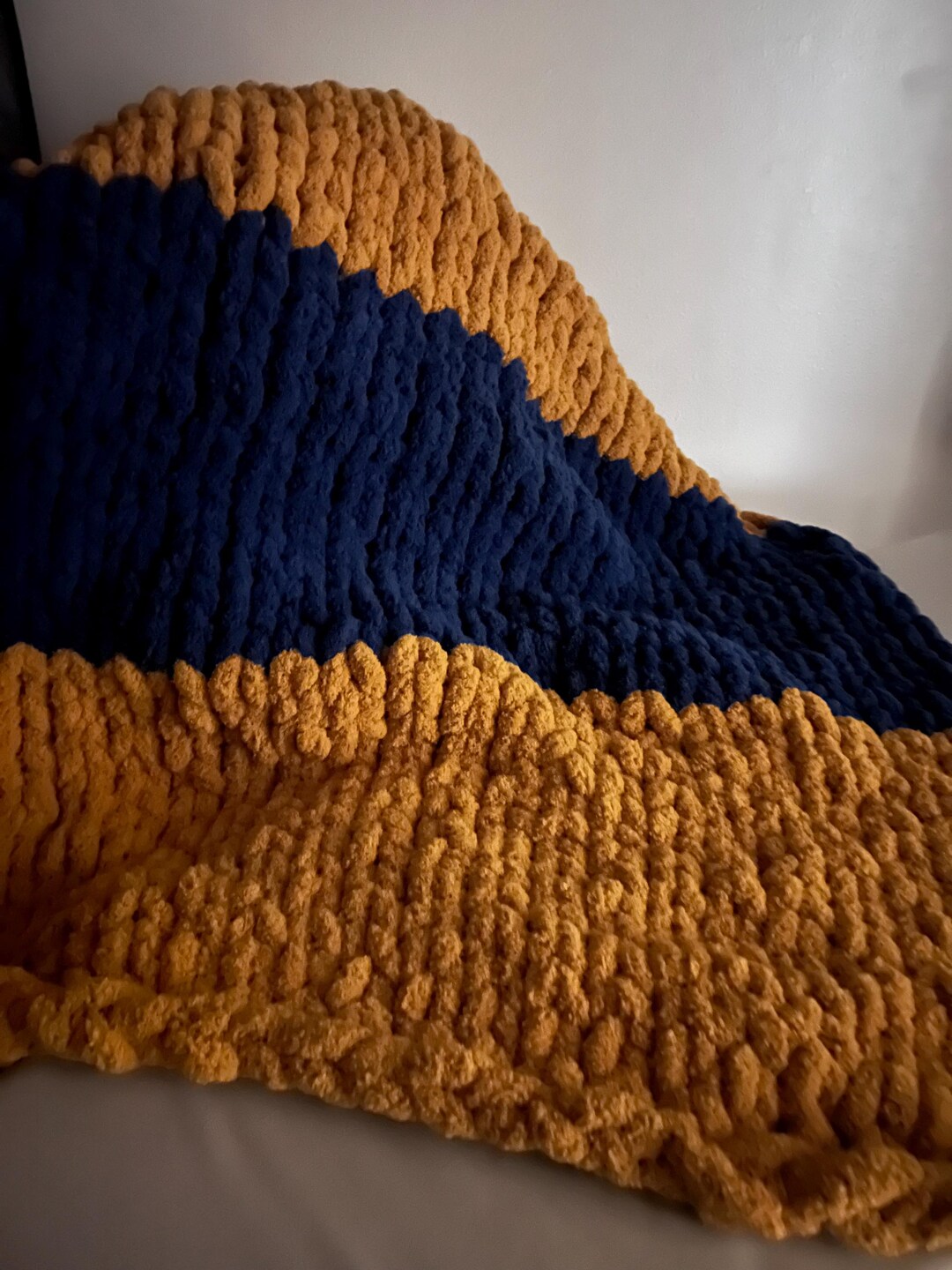 Chunky Knit Blanket School Spirit Farmhouse Super Soft Chenille Throw ...