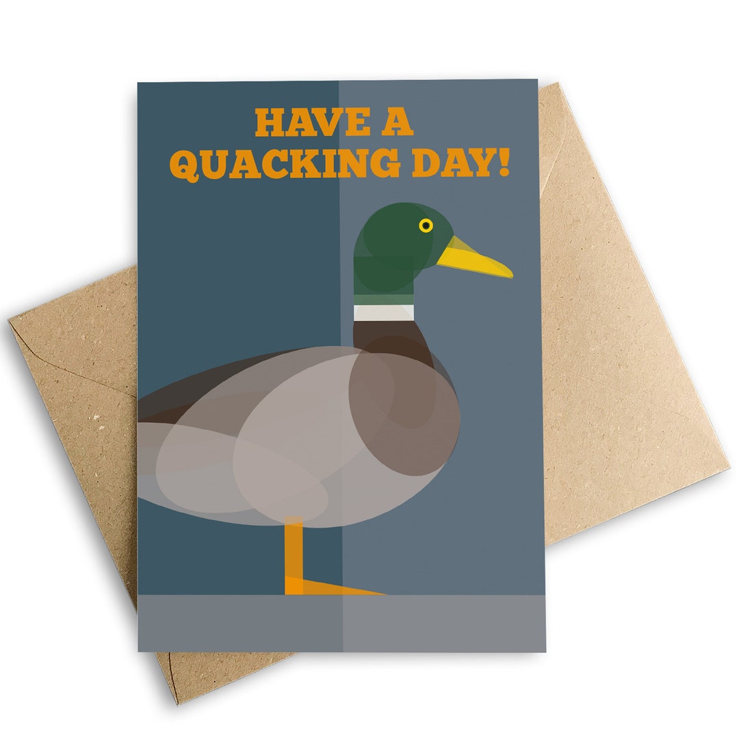 Have A Quacking Day Birthday Card Duck Card Mallard Happy - Etsy
