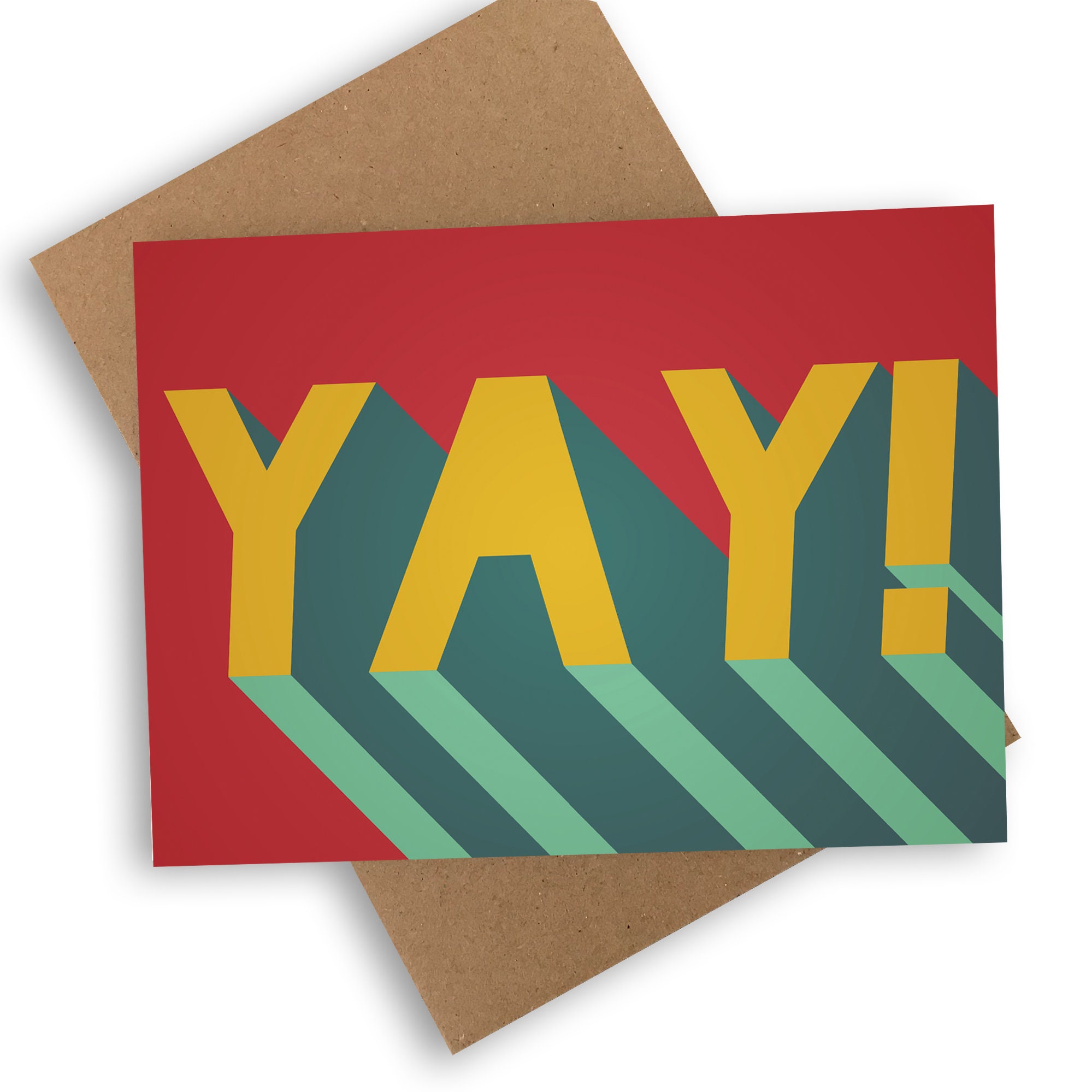 YAY Card Congratulations Well Done Eco Friendly Mid - Etsy
