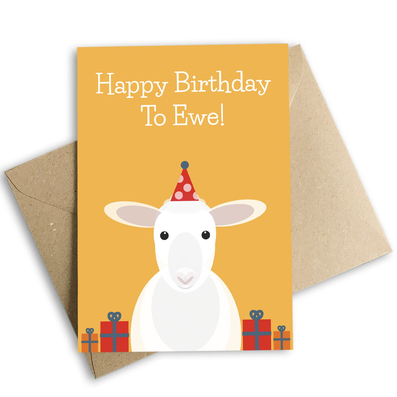 Happy Birthday to Ewe Greetings Card Farm Animal Card - Etsy