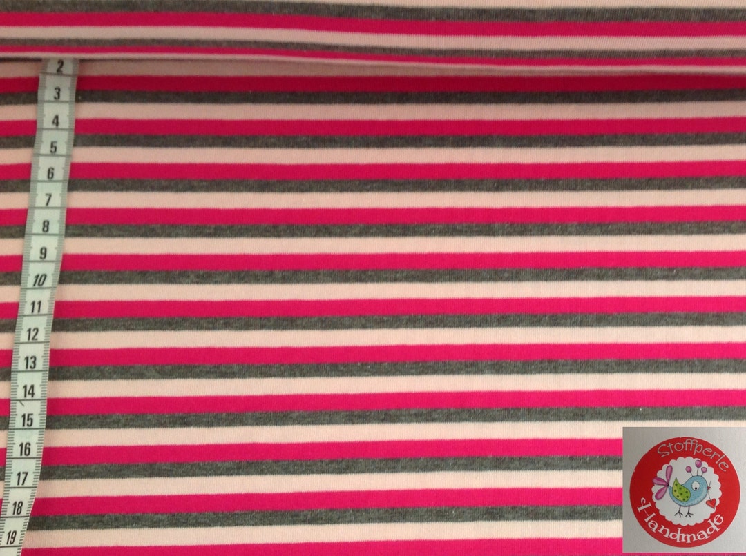 Jersey Streifen Ringel Pink / Grau - Etsy