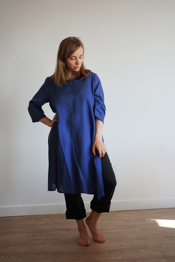 Linen Tunic Top With Open Sides/ Natural Linen/ Linen Tunic/ | Etsy
