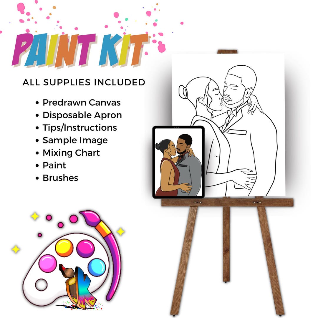 Timeless Romance | DIY Paint Party Kit | Acrylic Painting | Sip and ...