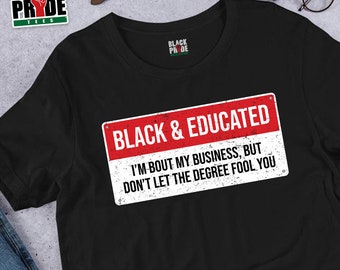 Beautiful Black & Educated Classic T-shirt College Women University ...