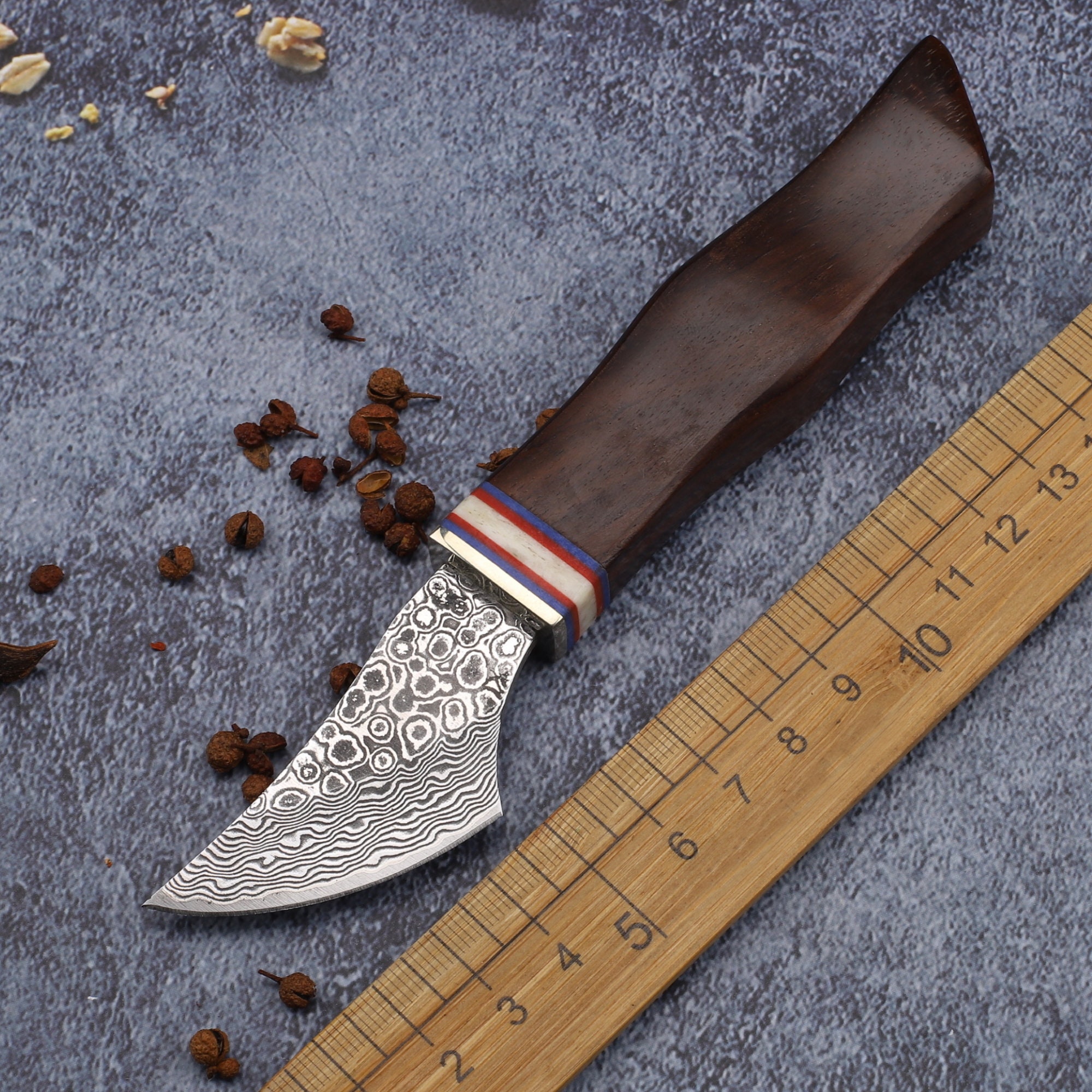 Mini Butcher Knife Miniature Leather Sheath Tiny Knives Pocket | Etsy