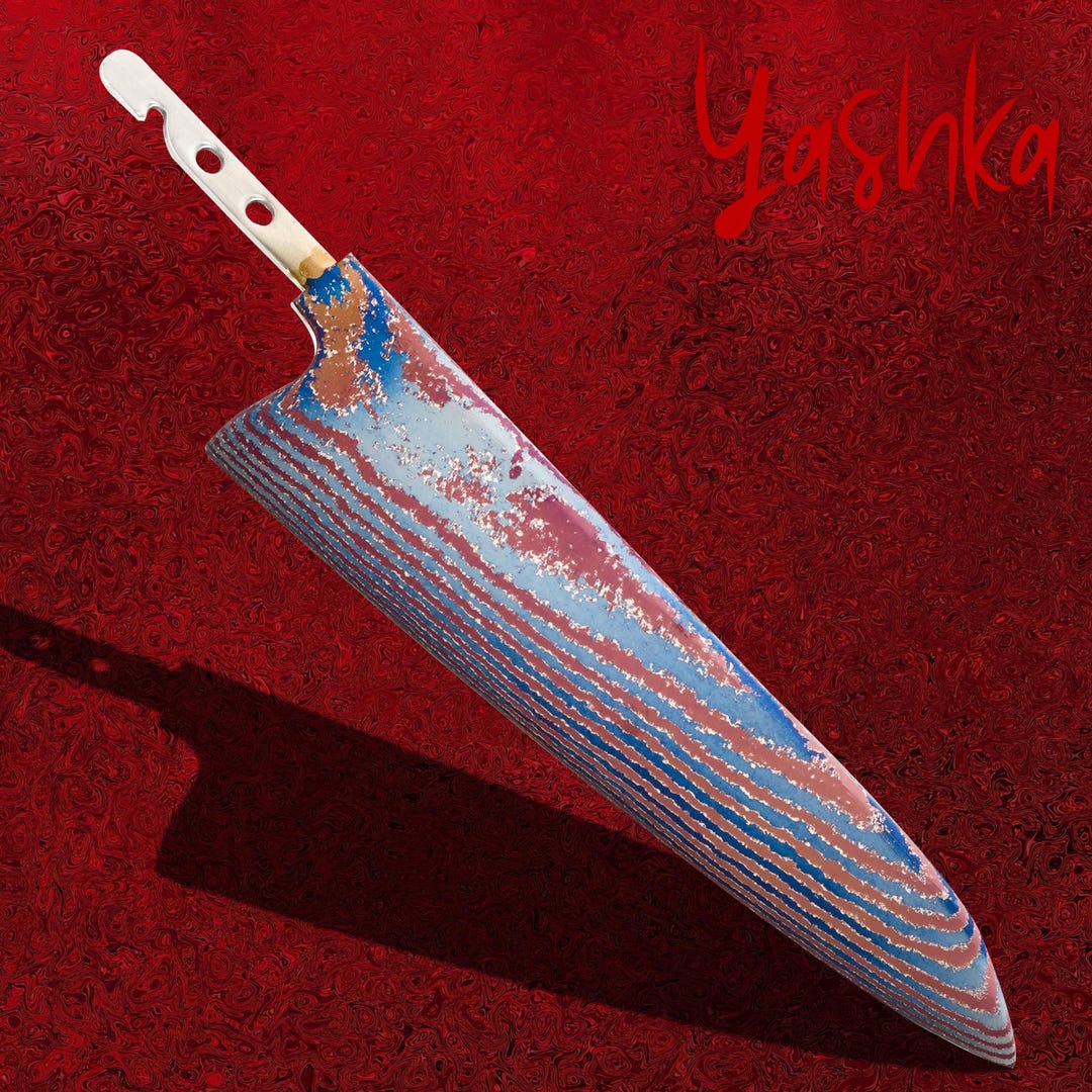 Chef Knife Billet DIY Custom Knives Timascus Steel Craft Supplies Hobby ...