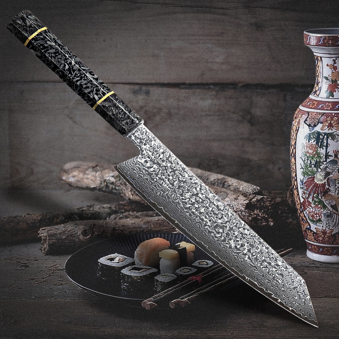 Chef Knife Laminated Steel Blade Cutlery Cookware Home Tool Kitchen ...