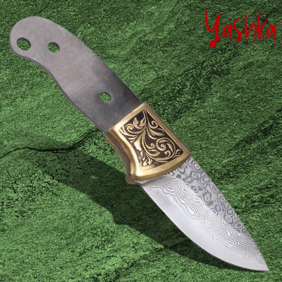 Mini Hunting Knife Billet Fixed Blank Blade DIY Cutting Home Outdoor ...