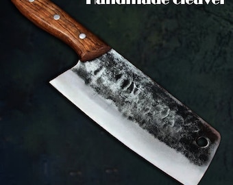 Traditional Chinese Cleaver Hand Forged Chef Knife Rosewood | Etsy