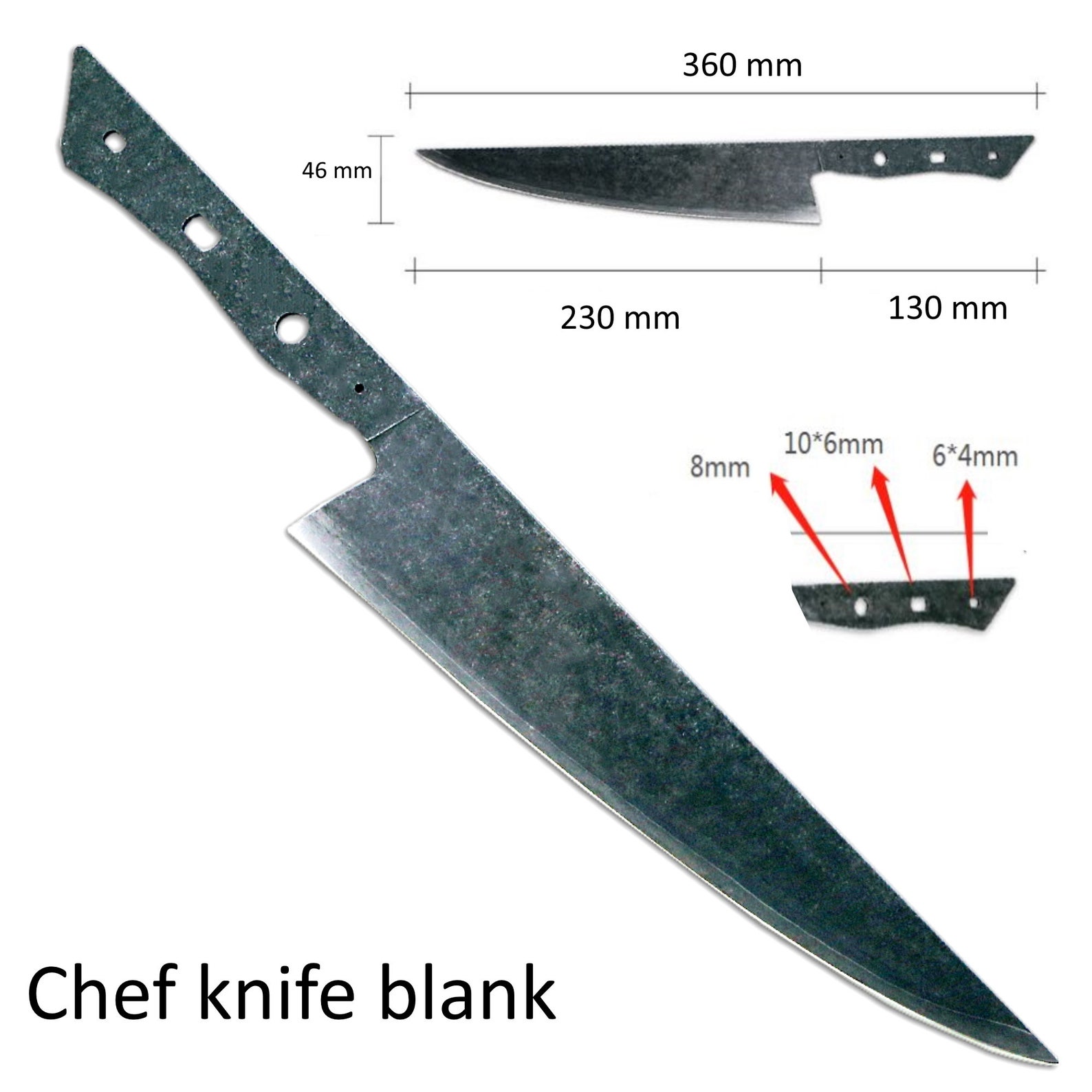 Chef Knife Blank Blade DIY Billet Knife Making Japanese Nakiri - Etsy
