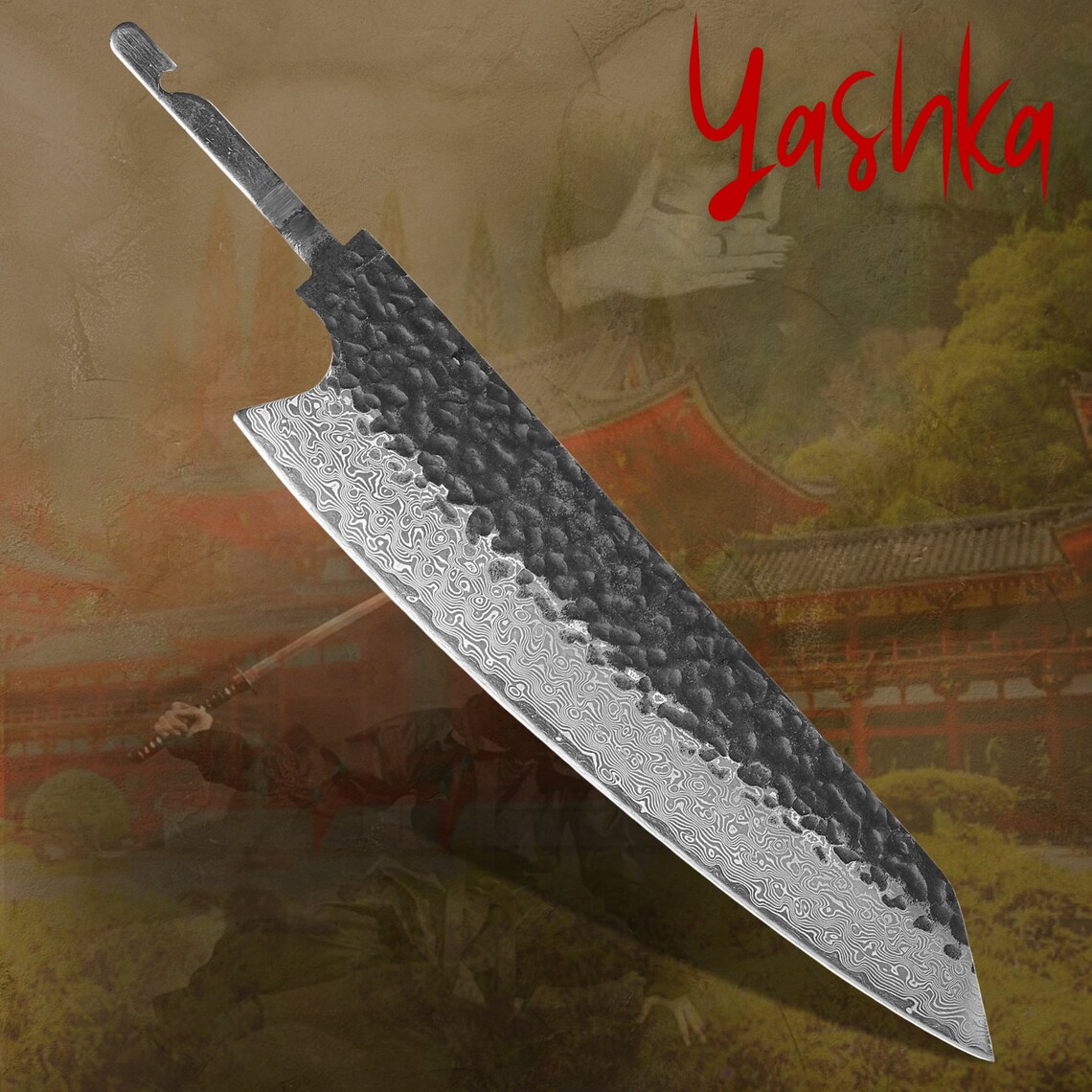 Kitchen Knife Billet Japanese Kiritsuke Blade Shape DIY Chef Kitchen ...