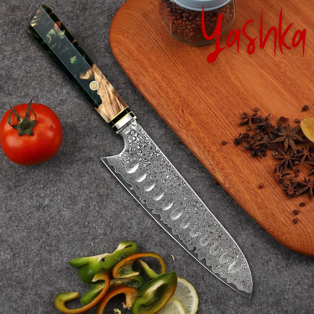 Chef Knife Japanese Santoku Blade Shape Home Cooking Stainless Steel ...