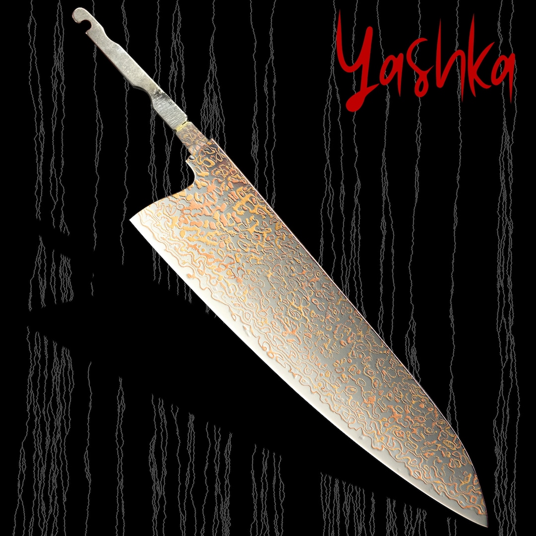 Chef Knife Blank Japanese Gyuto Blade Shape Cu Mai Steel Home Hobby DIY ...