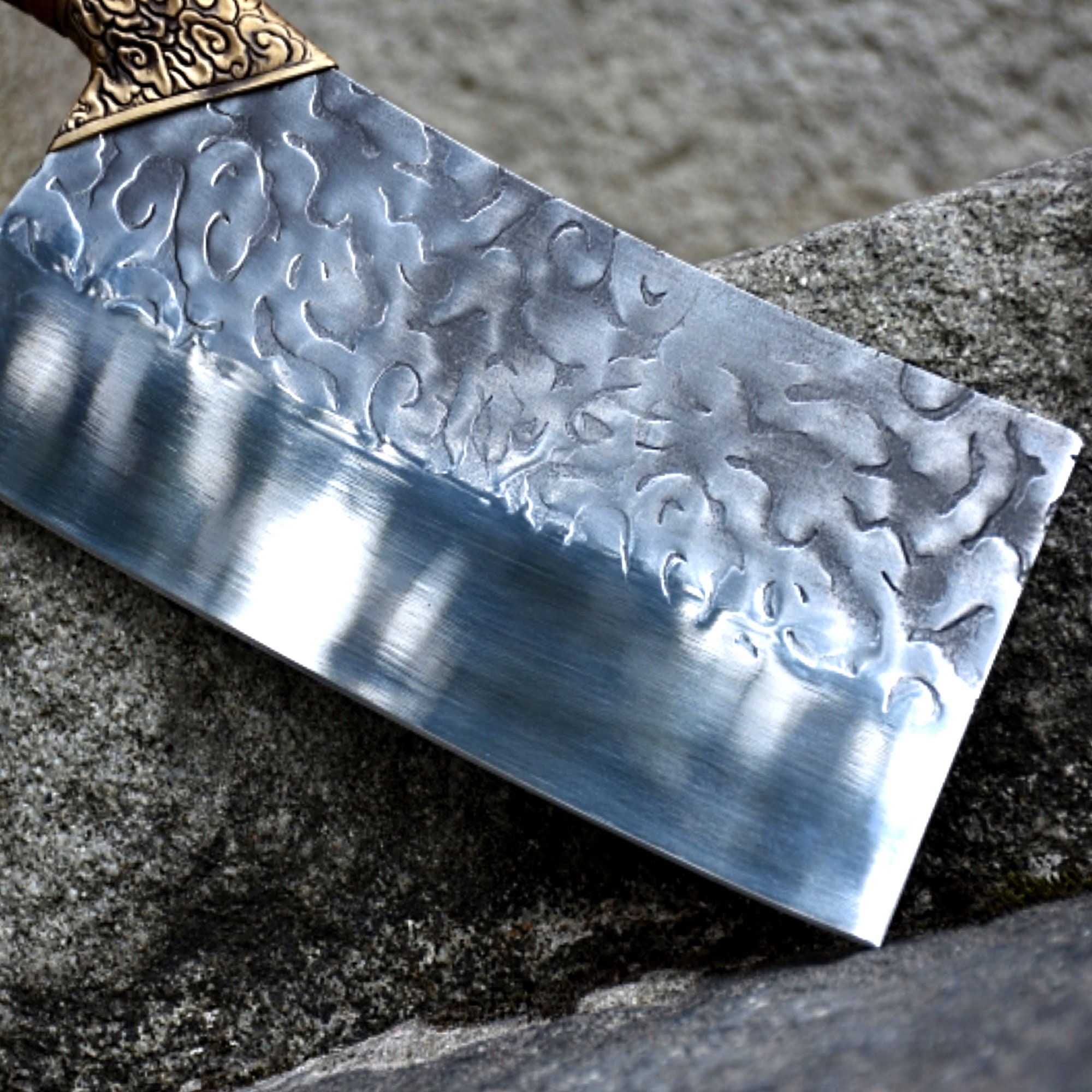 Traditional Chinese Cleaver Hand Forged Chef Knife Rosewood | Etsy