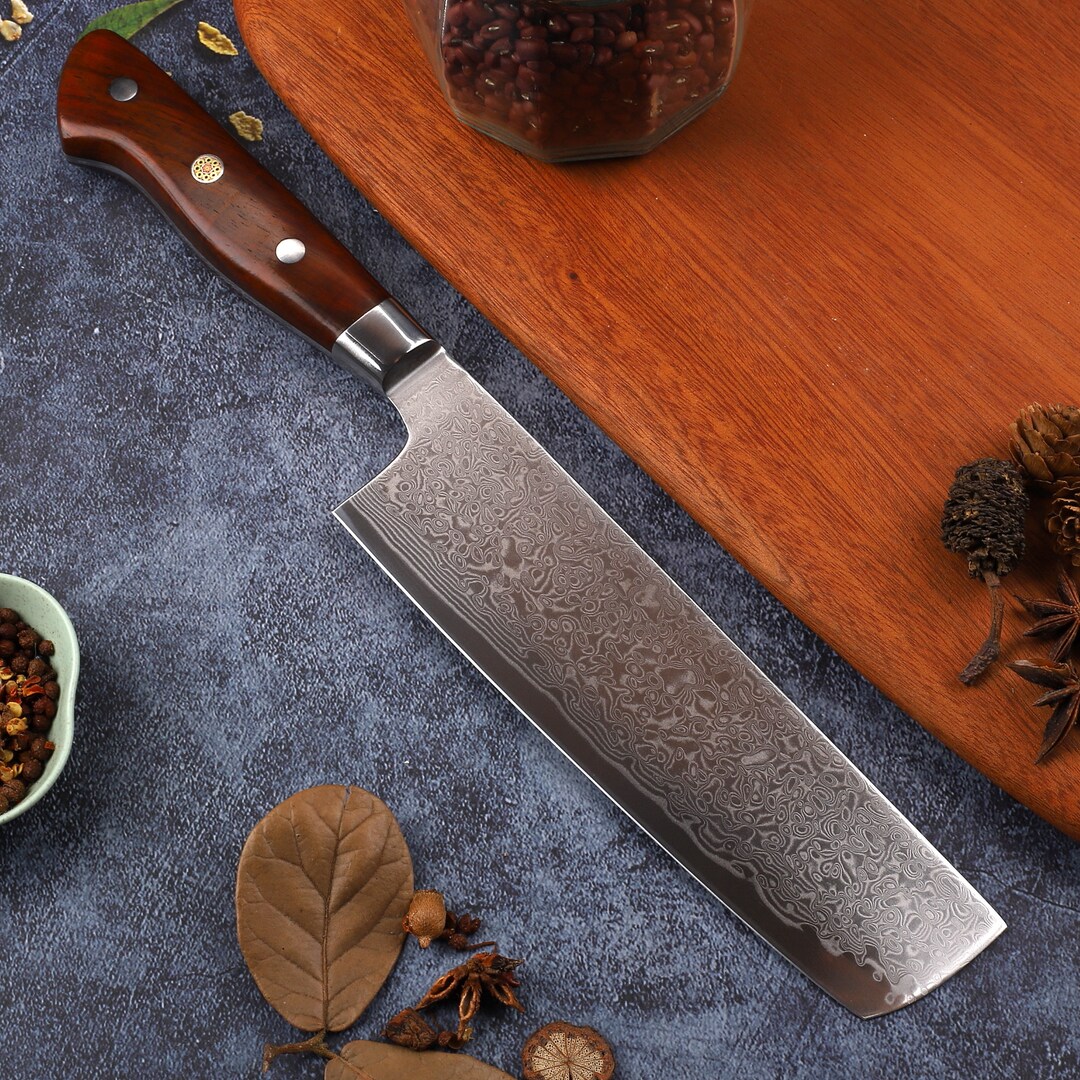 Chef's Kitchen Knife Home Cooking Vegetables Tool Japanese Nakiri Blade ...