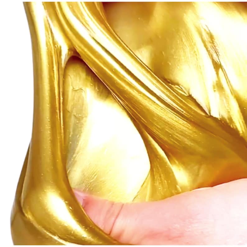 Melted Gold Metallic Slime Affordable High Quality Thick | Etsy