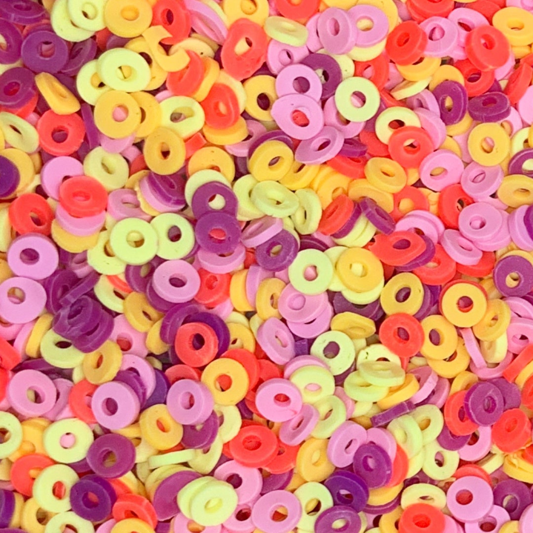 Summer Citrus Fruit Loop Clay Sprinkles , Polymer Clay Fruit Slices ...