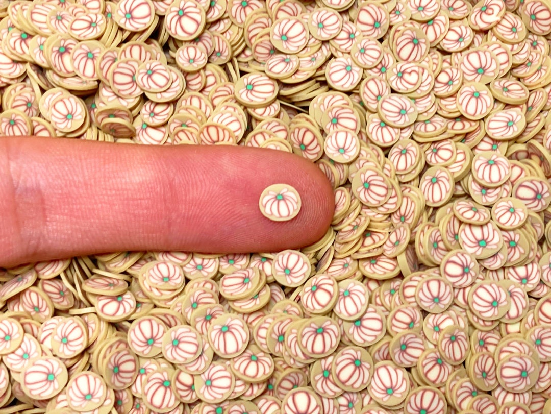 Vintage Pumpkin Fimo Slices, Halloween Polymer Clay, Nail Art, High ...