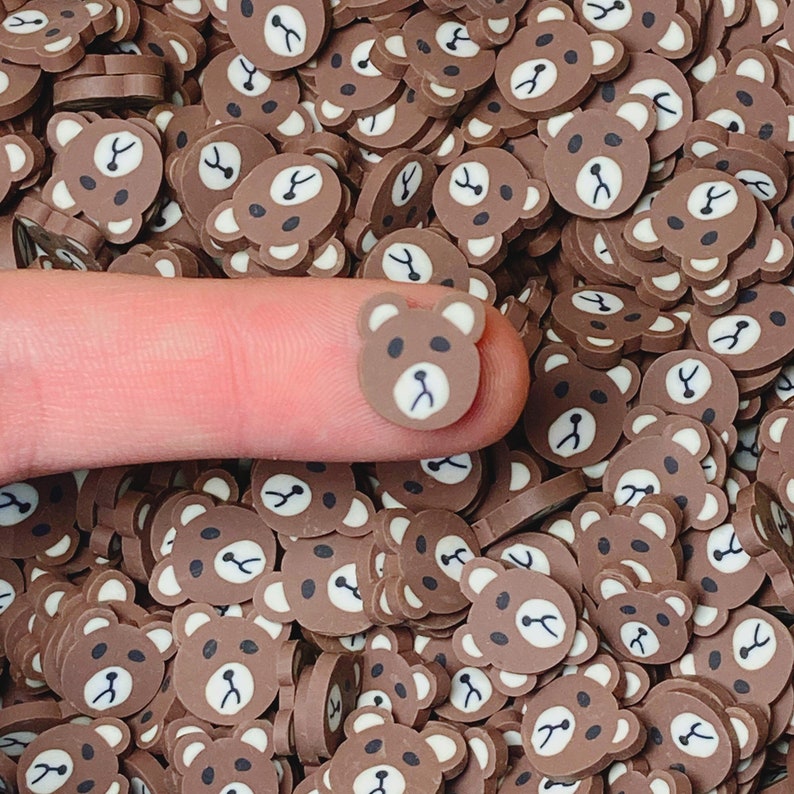 LARGE 10mm Teddy Bear Fimo Slices Polymer Clay Christmas - Etsy