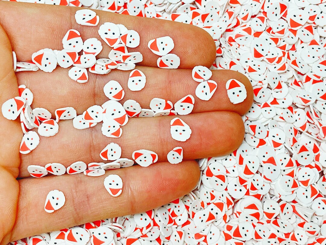 Santa Claus Fimo Slices, Kris Kringle, Polymer Clay, Winter Christmas ...