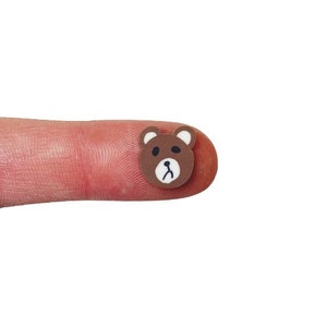 LARGE 10mm Teddy Bear Fimo Slices, Polymer Clay Christmas Sock, Nail ...