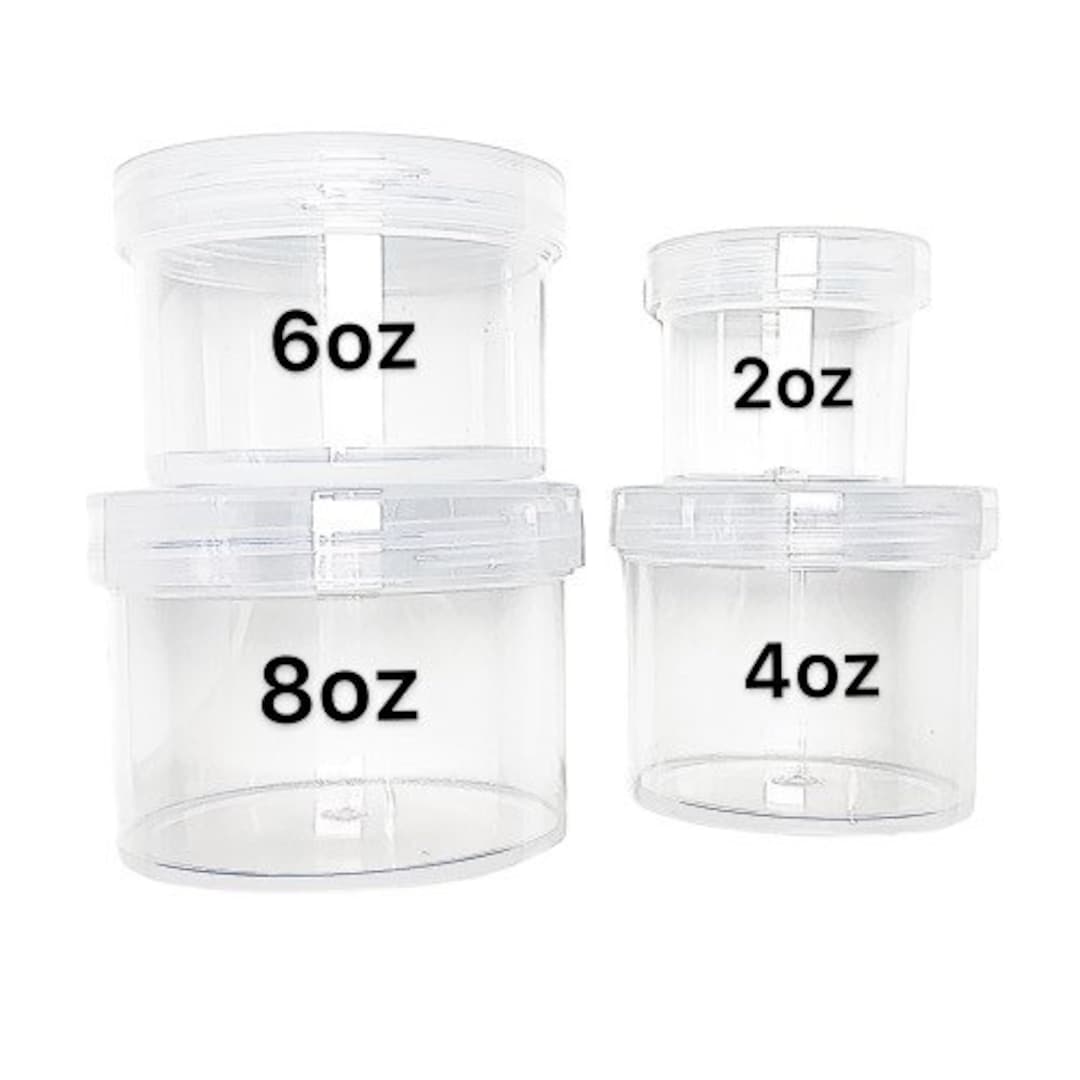 1/5 Piece Affordable 2oz, 4oz, 6oz, and 8oz Low Profile Clear ...