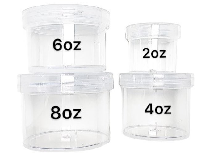 1/5 Piece Affordable 2oz, 4oz, 6oz, and 8oz Low Profile Clear ...