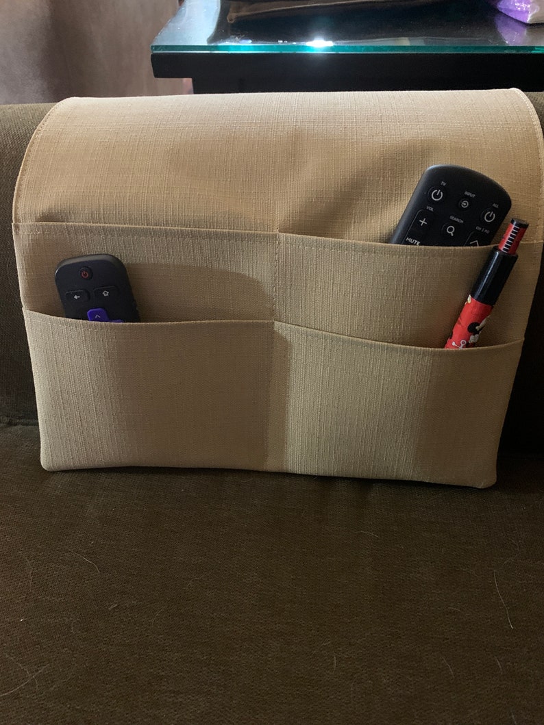 5-pocket Armchair Organizer: Remote Control Holder, Tablet Storage - Etsy
