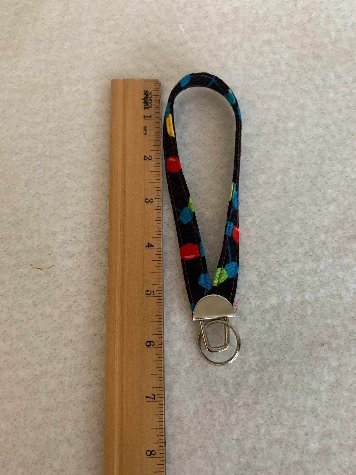 Key Fob Fabric Key Ring Wristlet Key Fob Christmas Key Fob | Etsy